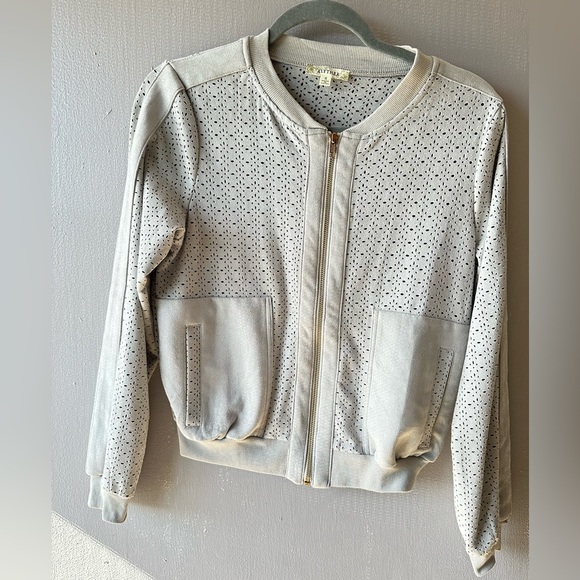 Alythea | Jackets & Coats | Alythea Gray Laser Cut Jacket Sizes | Poshmark